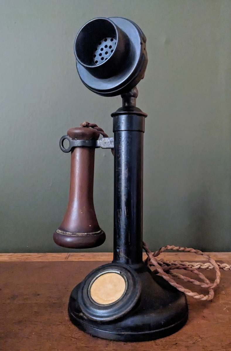 Original Antique 1920s candlestick telephone, GPO two piece telephone ...