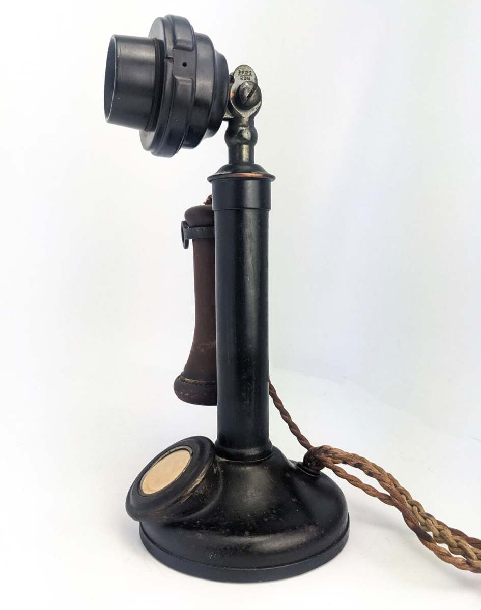 Original Antique 1920s candlestick telephone, GPO two piece telephone ...