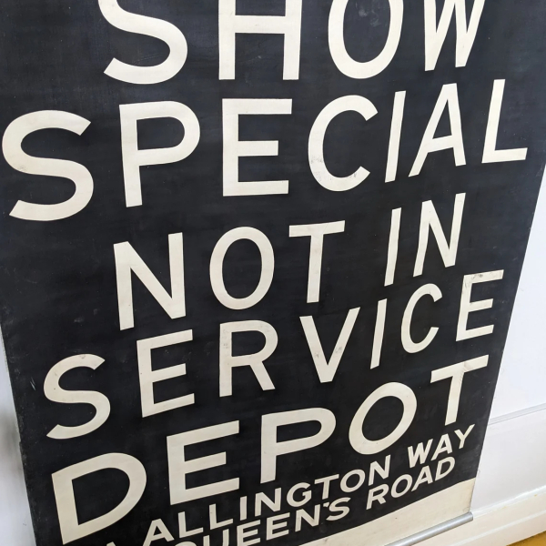 Original genuine roller Bus destination sign - Oaky Doke Vintage Home ...