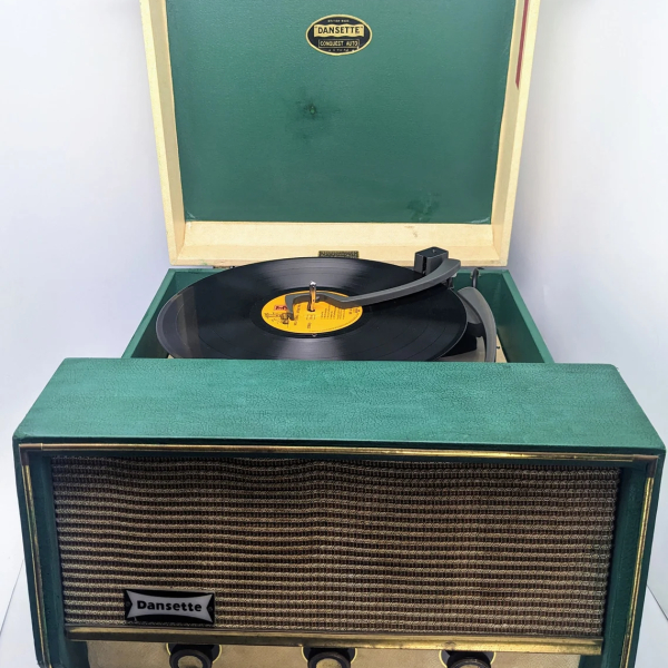 Early 1960s Dansette Conquest Auto, green and cream vintage record ...