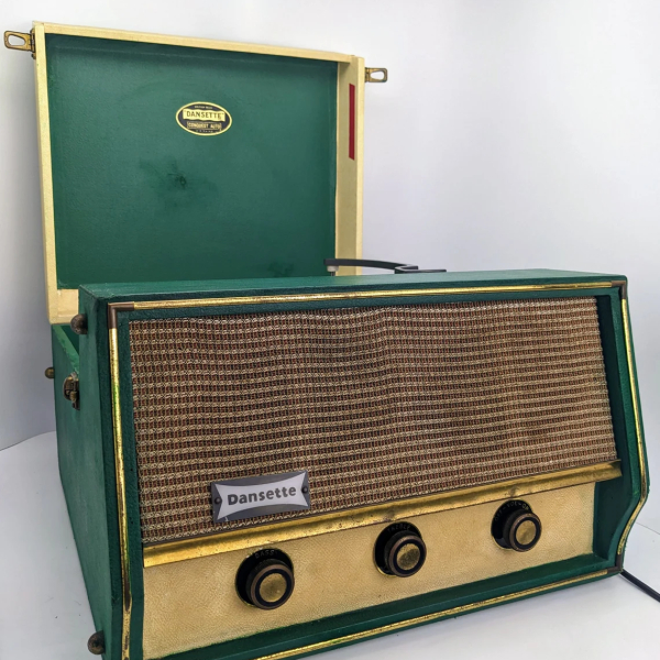 Early 1960s Dansette Conquest Auto, green and cream vintage record ...