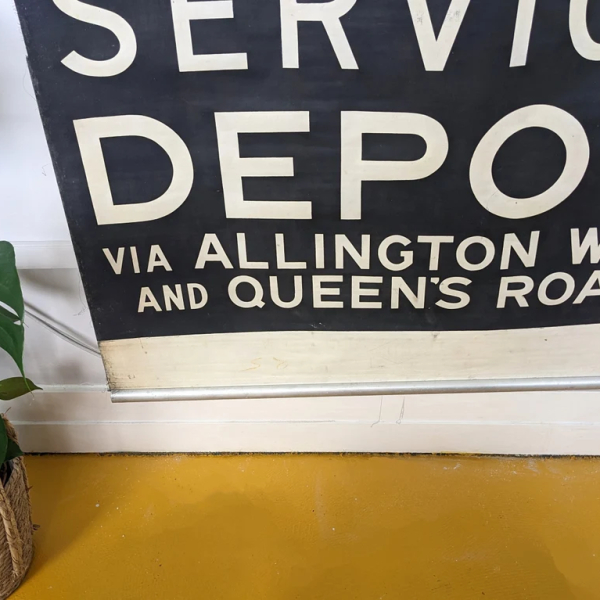 Original genuine roller Bus destination sign - Oaky Doke Vintage Home