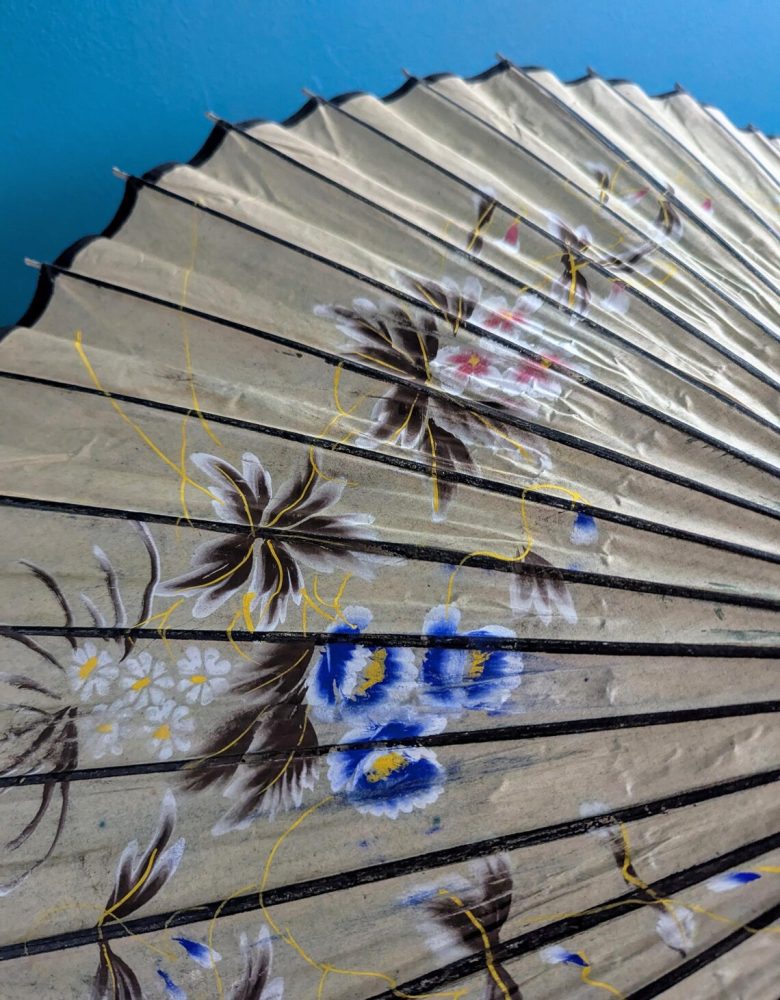 Vintage new old stock Hong Kong hand-painted parasol | Oaky Doke ...