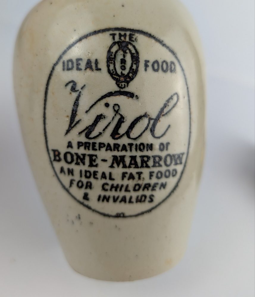 Early 1900s stoneware Virol jar | Oaky Doke Vintage Home