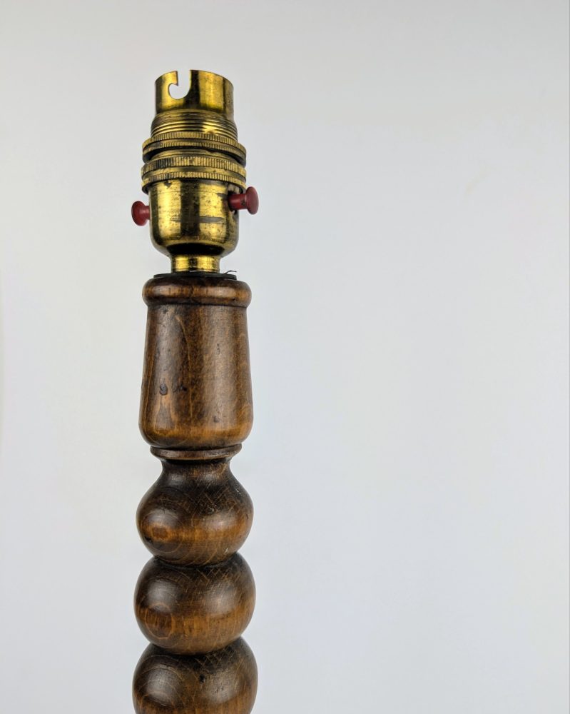 Vintage wooden bobbin turned lamp | Oaky Doke Vintage Home