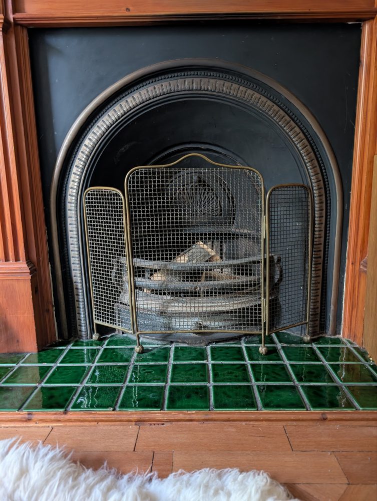 Brass Edwardian fireguard - Oaky Doke Vintage Home