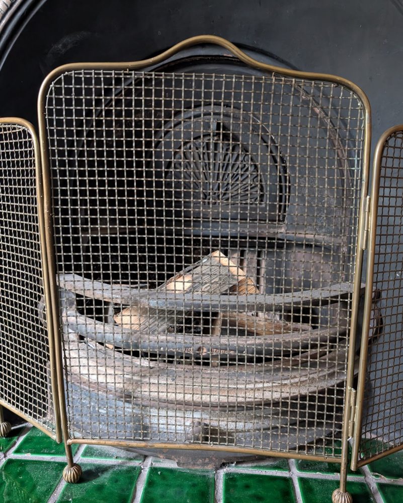 Brass Edwardian fireguard - Oaky Doke Vintage Home