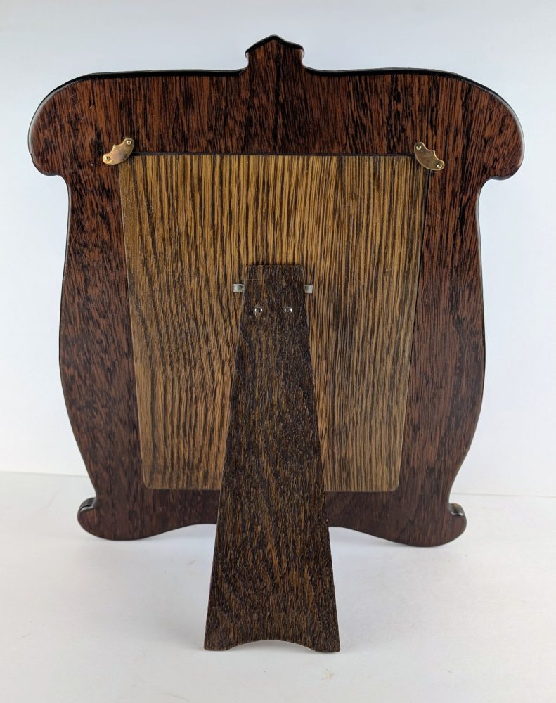 Large early 1900s original Art Nouveau copper and oak picture frame ...