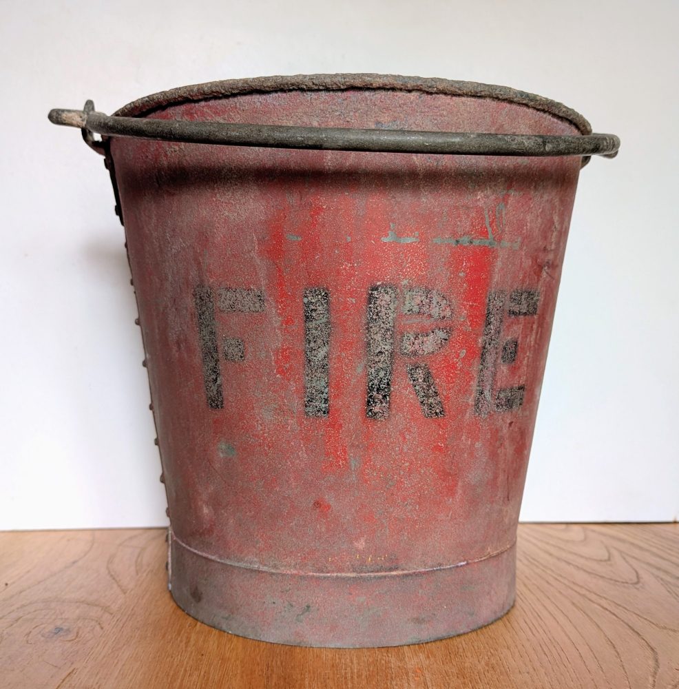 Vintage FIRE bucket | Oaky Doke Vintage Home