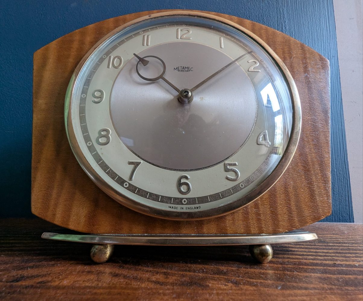 Midcentury Metamec Mantel clock - Oaky Doke Vintage Home