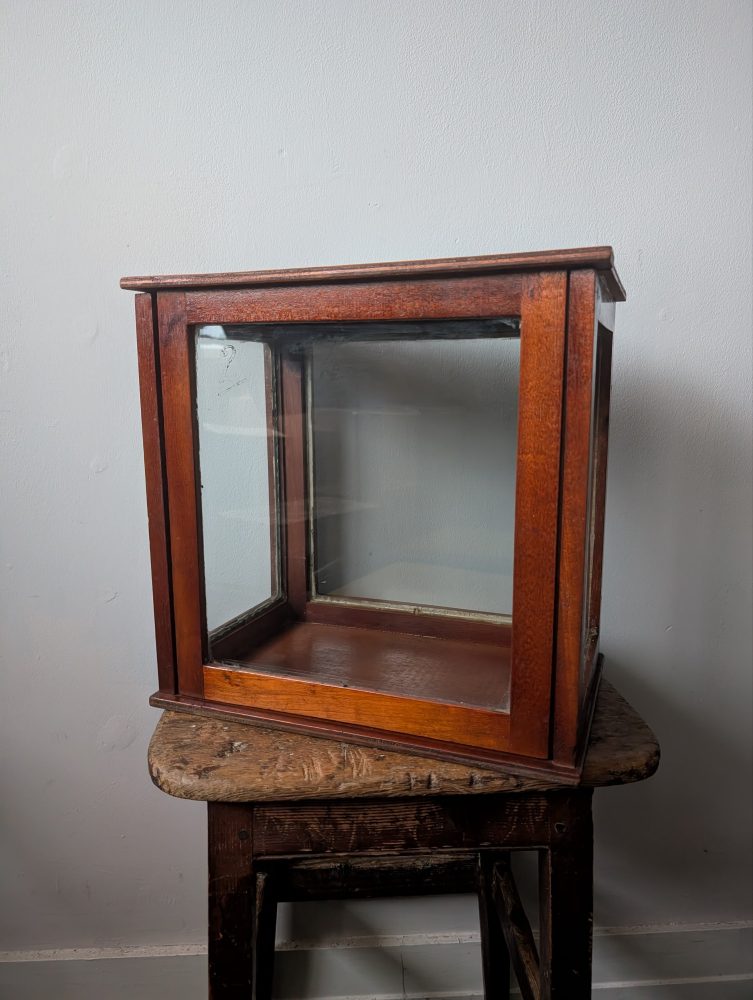 Midcentury mahogany and glass display case | Oaky Doke Vintage Home
