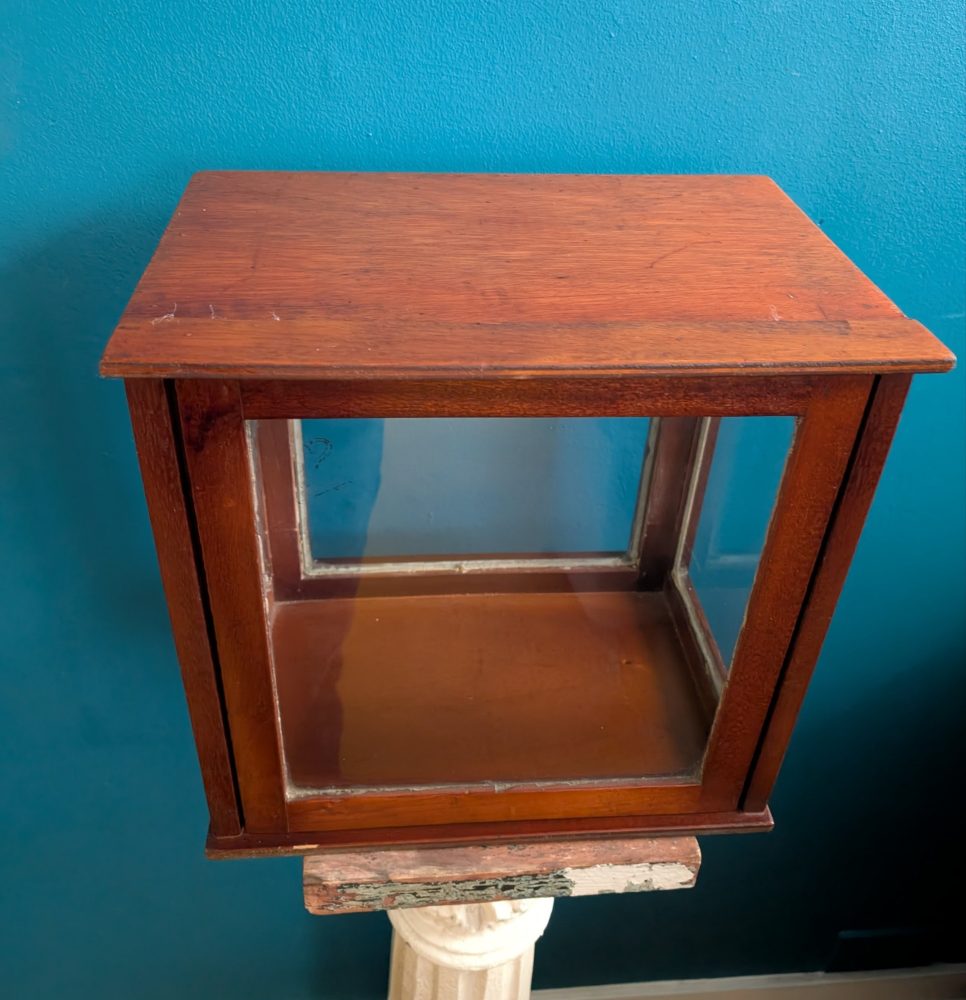 Midcentury mahogany and glass display case | Oaky Doke Vintage Home