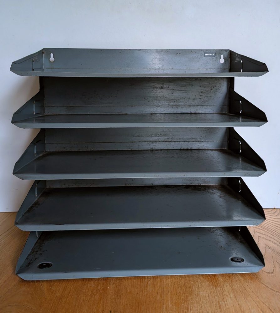 Midcentury Bisley office 5 tier document shelves | Oaky Doke Vintage Home